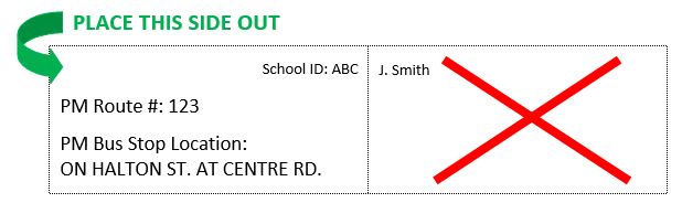 Identification Tag Instructions | Halton Student Transportation Services